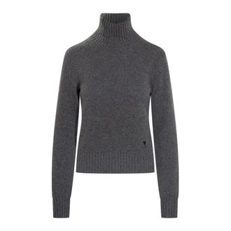 Ami De Coeur Rollkragenpullover - - Knitwear - Damen - Grau - 2XS