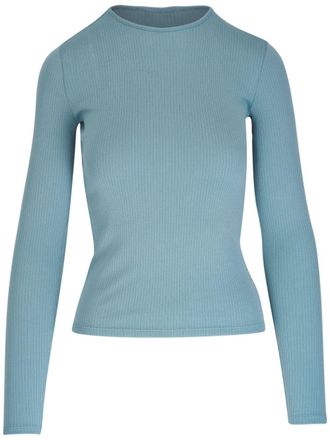 Vince t-shirt en coton nervuré - Bleu