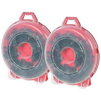 Iris Kranz-Aufbewahrungsbeh&auml;lter mit Riegeln und Griff, 61 cm, 2 St&uuml;ck, f&uuml;r Weihnachtsgirlande/Kranz, Urlaubsdekorationen, robust, tragbar, hoher Schutz un