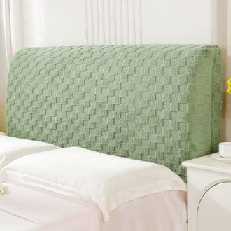 Generic Elastischer Samt Kopfteilbezug Jacquard, Haustierfreundlicher Kopfteilbezug Kratzfester & Waschbarer Verst&auml;rkter Staubschutzbezug f&uuml;r Schlafzimmer-Dek
