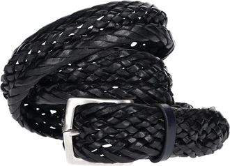 Orciani Homme, Accessoires, Bleu, Taille: 95 CM Cintura in pelle intrecciata tubolare