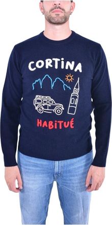MC2 Saint Barth Homme, Pulls, Bleu, Taille: M Pull col rond bleu