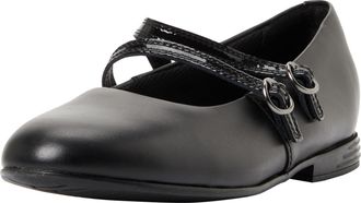 Clarks Unisex Finja Bar Y. Shoe, Black Leather, 40 EU