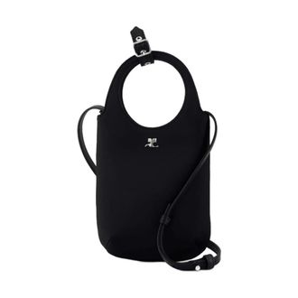 Courr&egrave;ges Slim Satin Bag - - Bags - Damen - Schwarzk - ONE SIZE