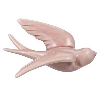 DOITOOL Keramik Wandvogel Dekoration Bunt Handgefertigt Nordische Wandh&auml;nger Schwalben Figur Wetterfest f&uuml;r Innen Au&szlig;en Wanddeko Wohnzimmer Schlafzimmer Garte