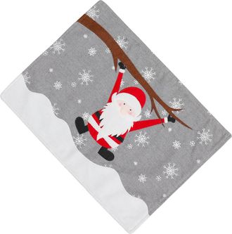 Garneck Weihnachtstischset Mit Weihnachtsmannstickerei Besticktes Tischset F&uuml;r Zuhause K&uuml;che Esszimmer Hotel Und B&uuml;ro Handgefertigt Robust Langlebig