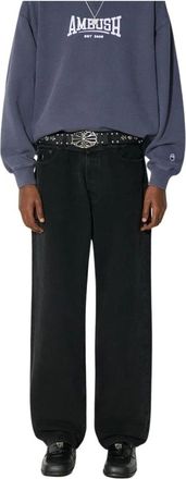 AMBUSH Ambush, Homme, Jeans, Noir, Taille: W32 Pantalon en jean &agrave; d&eacute;tail taille