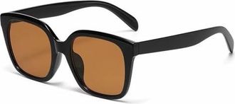 Generic Lunettes De Soleil Carr&eacute;es &Agrave; Grande Monture For Hommes Et Femmes, Id&eacute;ales For Les F&ecirc;tes, Les Vacances Et Les S&eacute;ances Photo.(Brown)