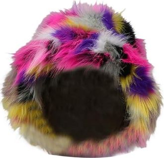 Generic Chapeau dhiver chaud pour femmes Chapeau de bassin color&eacute; Personnalit&eacute; Oreille Large Large Chapeau de p&ecirc;cheur Bonnet pour enfants, d, taille unique