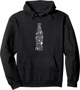 Coca Cola Ware Collectable Logo Silhouette Filled Coke Bottle Pullover Hoodie
