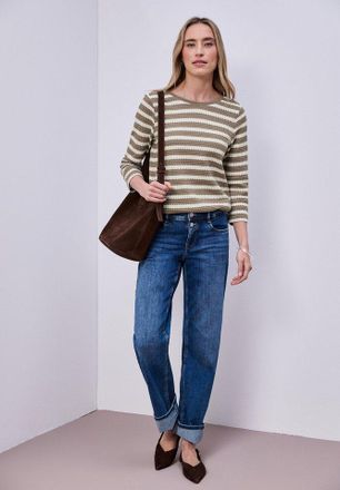 Street One 3/4-Arm-Shirt mit U-Boot-Ausschnitt