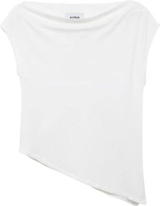 Alpha Studio Femme, Tops, Blanc, Taille: 40 FR Barca Boat Neck Top