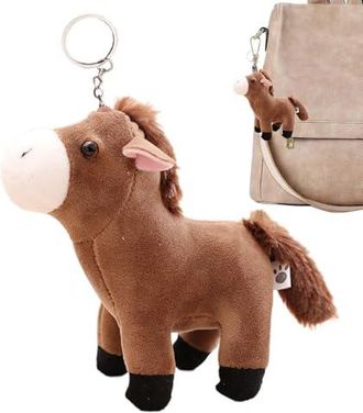 Generic Porte-cl&eacute;s animal, pendentif porte-cl&eacute;s | Porte-cl&eacute;s mignon avec pendentif de poup&eacute;e en peluche &eacute;lectronique, amoureux des animaux, sac &agrave; bandouli&egrave;re,
