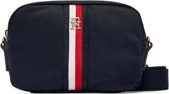 Tommy Hilfiger Handtasche Popette Camera Bag Corp AW0AW19023 Dunkelblau