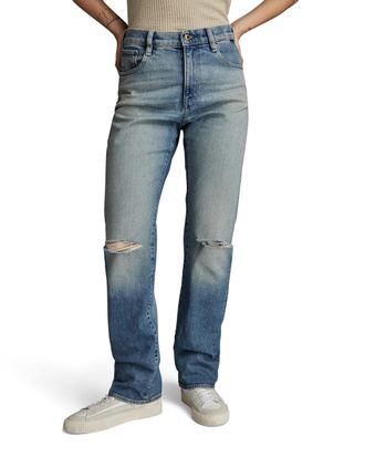 G-Star Damen Viktoria High Straight Jeans, Blau (Antique Faded Blue Agave Ripped D23959-D503-G130), 31W / 30L