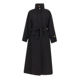 Kaos Kaos - Manteau long en m&eacute;lange de laine - Femme - Manteaux - Noir - Taille: 34 FR