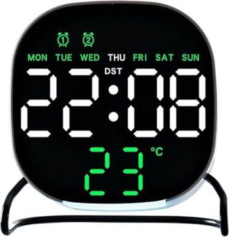 Generic Horloge de bureau num&eacute;rique &agrave; LED avec affichage de la date et compte &agrave; rebours longue dur&eacute;e, bouton tactile et &eacute;clairage doux pour chambre &agrave; coucher,