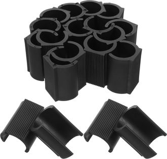 Holibanna 20 St&uuml;ck rutschfeste Kunststoff Stuhlbeinpolster U F&ouml;rmige Rohrschellen 25mm Schwarz f&uuml;r B&uuml;rost&uuml;hle und Esszimmerm&ouml;bel