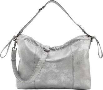 Fredsbruder Cuir sac &agrave; &eacute;paule Rebel At Heart Squeezy Hobo Silver argent&eacute;