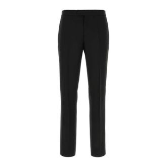 Versace Stilvolle Schwarze Wollmischungshose - - Trousers - Herren - Schwarzk - S