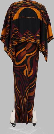 Emilio Pucci Silk Marble-Print Dress - Multicolor