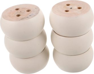 Aboofan 6 Stück Rundholz-möbelfüße aus Massivholz Robuste Ersatzbeine für Sofa Tv-Schrank Couchtisch und Bücherregal Glatt Geschliffen Familienfreundlich Natü