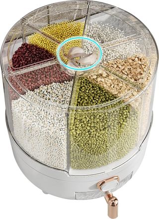 Generic Rotierender Lebensmittelspender - drehbarer Vorratsbeh&auml;lter, automatische Portionskontrolle | Visible Design Design-Lebensmittelspender f&uuml;r Mais, Soja