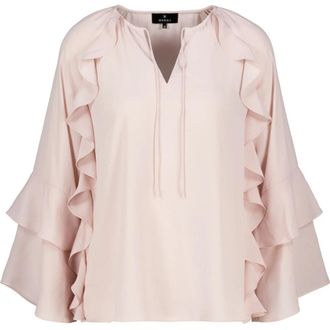 Monari Chiffon-Bluse mit R&uuml;schendetails - - Blouses & Shirts - Damen - Rosa - L