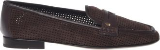 Baldinini Femme, Chaussures, Brun, Taille: 36 EU Mocassin en daim perfor&eacute;