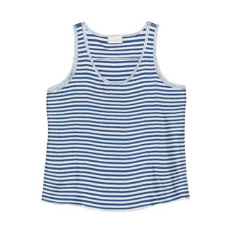 Pierre-Louis Mascia Gestreiftes Seiden-Tanktop - - Tops - Damen - Blau - M