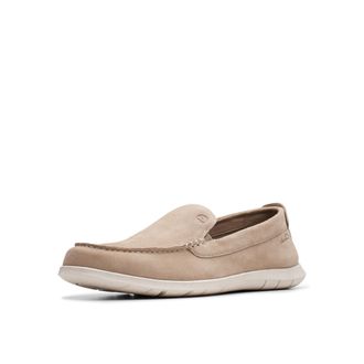 Clarks Herren Flexway Step Flacher Slipper, Sand, Wildleder, 44.5 EU