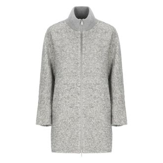 PESERICO Mantel mit Pailletten und hohem Kragen - - Jackets - Damen - Grau - L