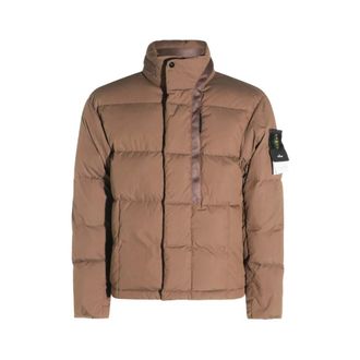 Stone Island Kurze Daunenjacke - - Jackets - Herren - Braun - M