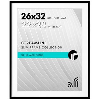 Americanflat Bilderrahmen mit poliertem Plexiglas, 66 x 81 cm, Verwendung als 55 x 71 cm Rahmen mit Passepartout oder Display, 66 x 81 cm, ohne Passepartout, Strea