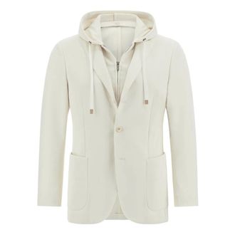 Boggi Milano Homme, Vestes, Beige, Taille: 3XL Veste SweaT-shirt en M&eacute;lange de Coton Madison
