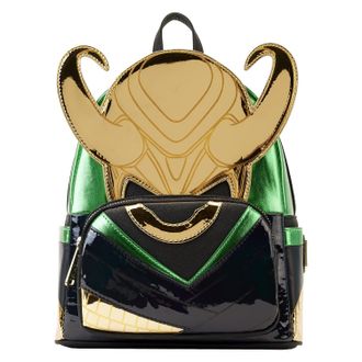 Loungefly Marvel Metallic Loki Mini-Rucksack, Gr&uuml;n, Einheitsgr&ouml;&szlig;e