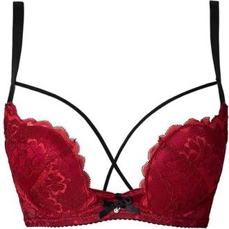 Generic Soutien-gorge 2026 pour femmes Soutien-gorge plumes, Rouge, X-Large