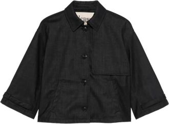 Herno Homme, Vestes, Noir, Taille: 2XS Cape en 3 Couches Effet Denim