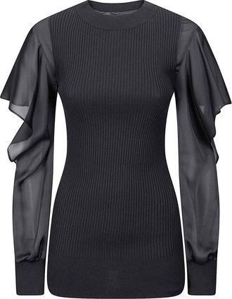 sacai Top - Noir
