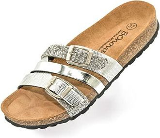 Bonova Palma Sandale Femme en 8 couleurs et de la taille 36 à 42 La sandale élégante pour lété Semelle confortable en liège - Courir comme sur des nuages Fab