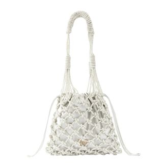 Pinko Rhinestone Bucket Bag - - Bags - Damen - Wei&szlig; - ONE SIZE
