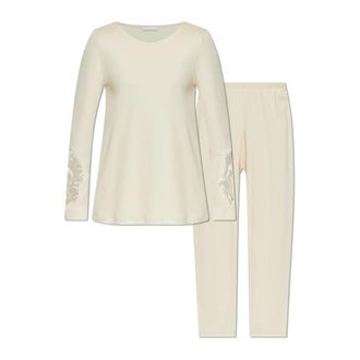 Hanro Femme, V&ecirc;tements de nuit et de d&eacute;tente, Beige, Taille: 40 FR Belen NW L/Slv Pajama