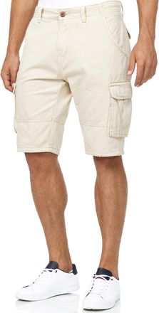 Indicode Herren Blixt Cargo Shorts mit 6 Taschen und G&uuml;rtel aus 100% Baumwolle | M&auml;nner Fog, XXL