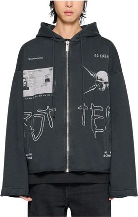 44 Label Group Homme, Sweatshirts et sweats à capuche, Noir, Taille: XL SweaT-shirt zippé