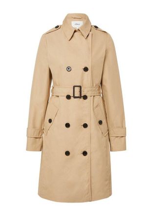 s.Oliver Trenchcoat Outdoor-Mantel Wasserabweisender Trenchcoat im Slim Fit