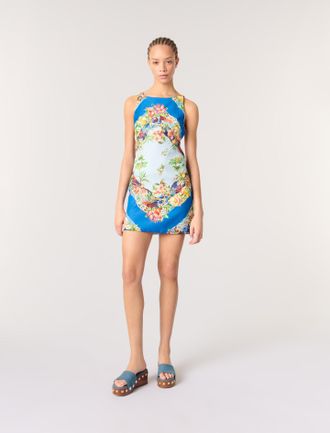 Maje Robe Droite Imprim&eacute;e - Imprime Floral Multicouleur - Taille 34 - Maje