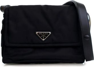 Prada petit sac porté épaule matelassé Traveller (2019-2025) - Noir