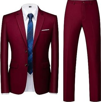 AlltheMen Costume Homme Mariage 3 Pièces Slim Fit Smoking Costumes Un ...