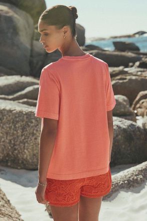 Next T-Shirt Schweres T-Shirt mit Provence-Grafik (1-tlg)