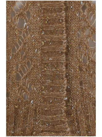 Max Mara Openwork Alpaca Blend Cardigan - Gray